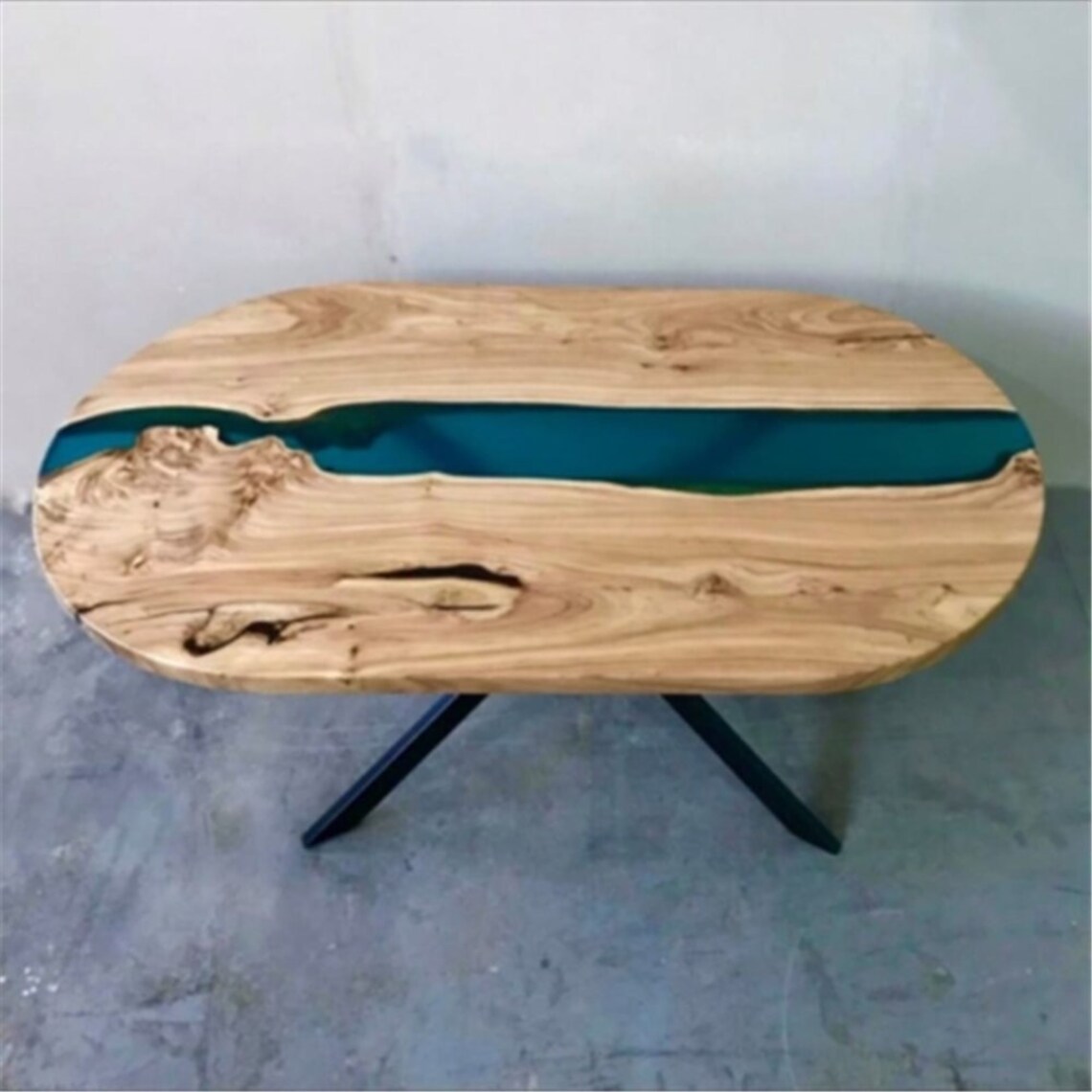 Epoxy Chestnut Table, Living Room Turkish Design Handmade Table ...
