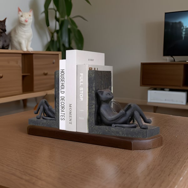 Cat Book Ends - Etsy