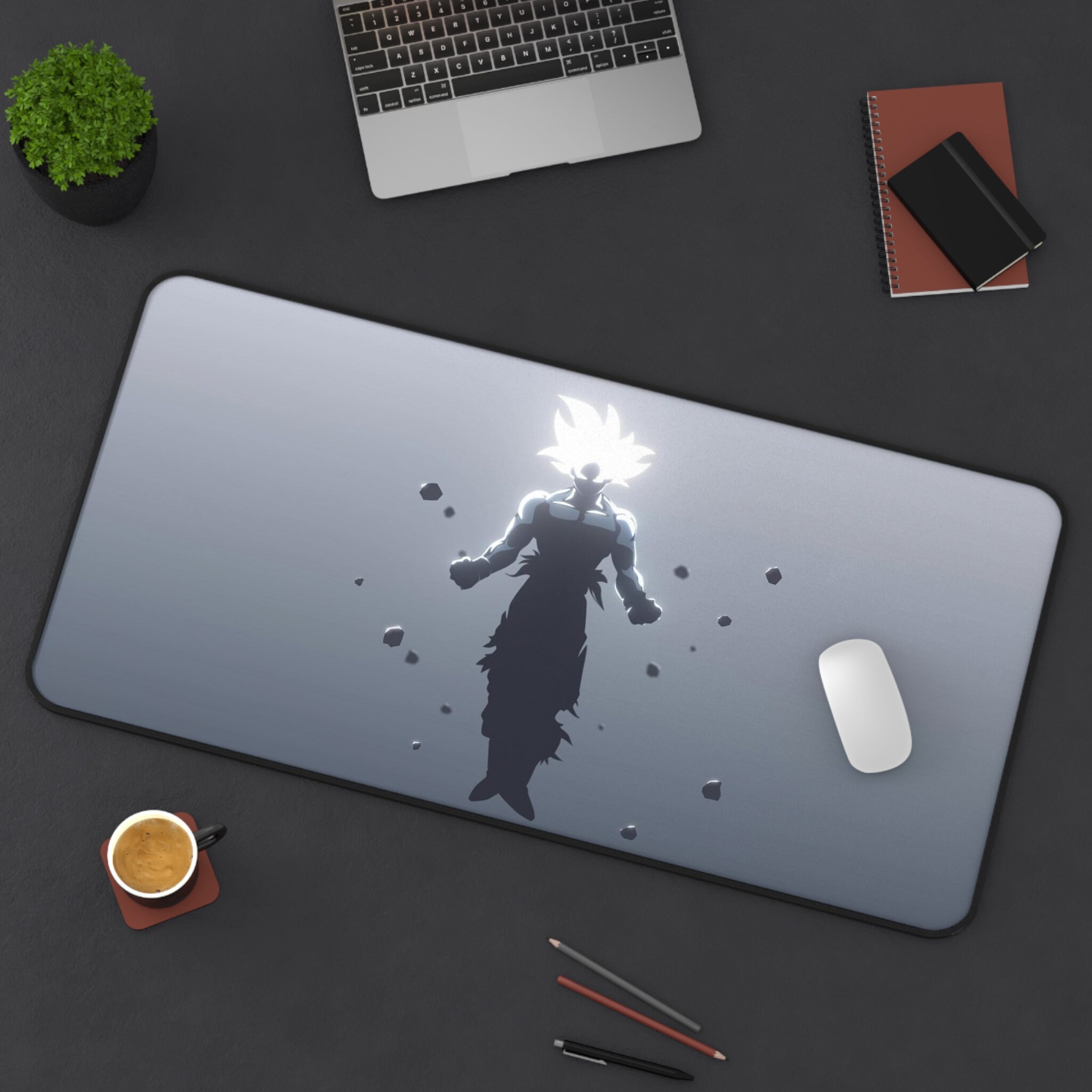 Goku Ultra Instinct Minimalist Desk Mat Dragon Ball Mousepad - Etsy
