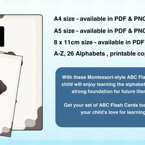 26 ABC Flash Cards, Educational Cards, A-Z Cards, Learn Abcs, Alphabet ...
