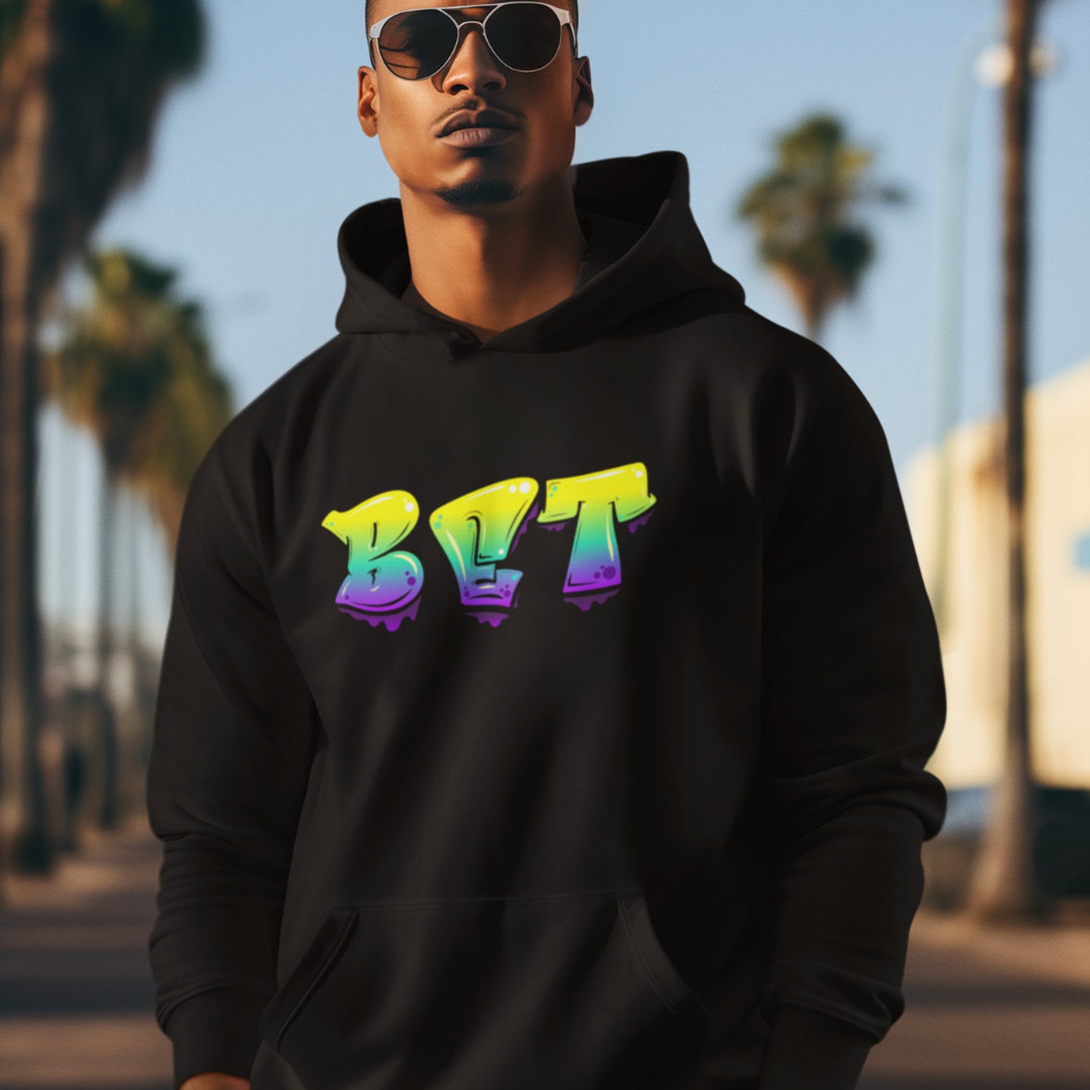 BET Graffiti Hoodie: Urban Streetwear, Hip Hop Style - Etsy