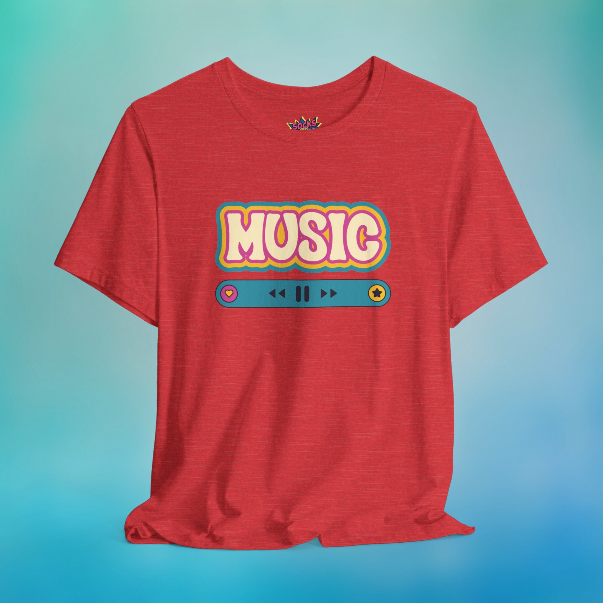 Retro Music T-shirt - Vintage Cassette Graphic Tee - Colorful Music Lover Shirt - Etsy