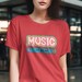 Retro Music T-shirt - Vintage Cassette Graphic Tee - Colorful Music ...