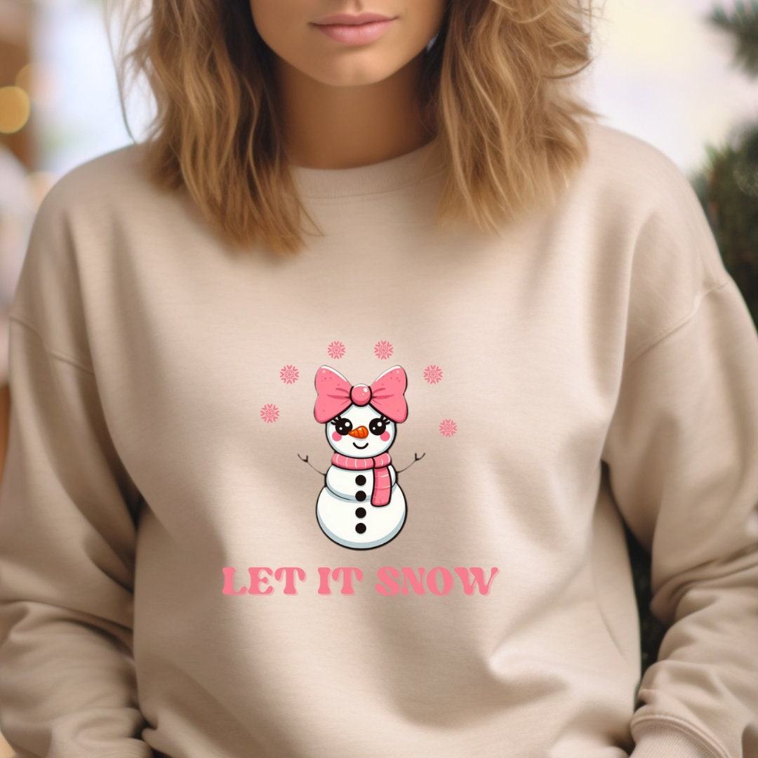 Christmas Snowman Sweatshirt Cute Holiday Sweatshirt for Women Cozy ...