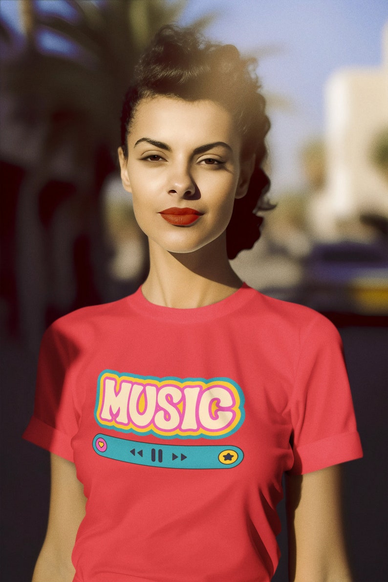 Retro Music T-shirt - Vintage Cassette Graphic Tee - Colorful Music Lover Shirt - Etsy