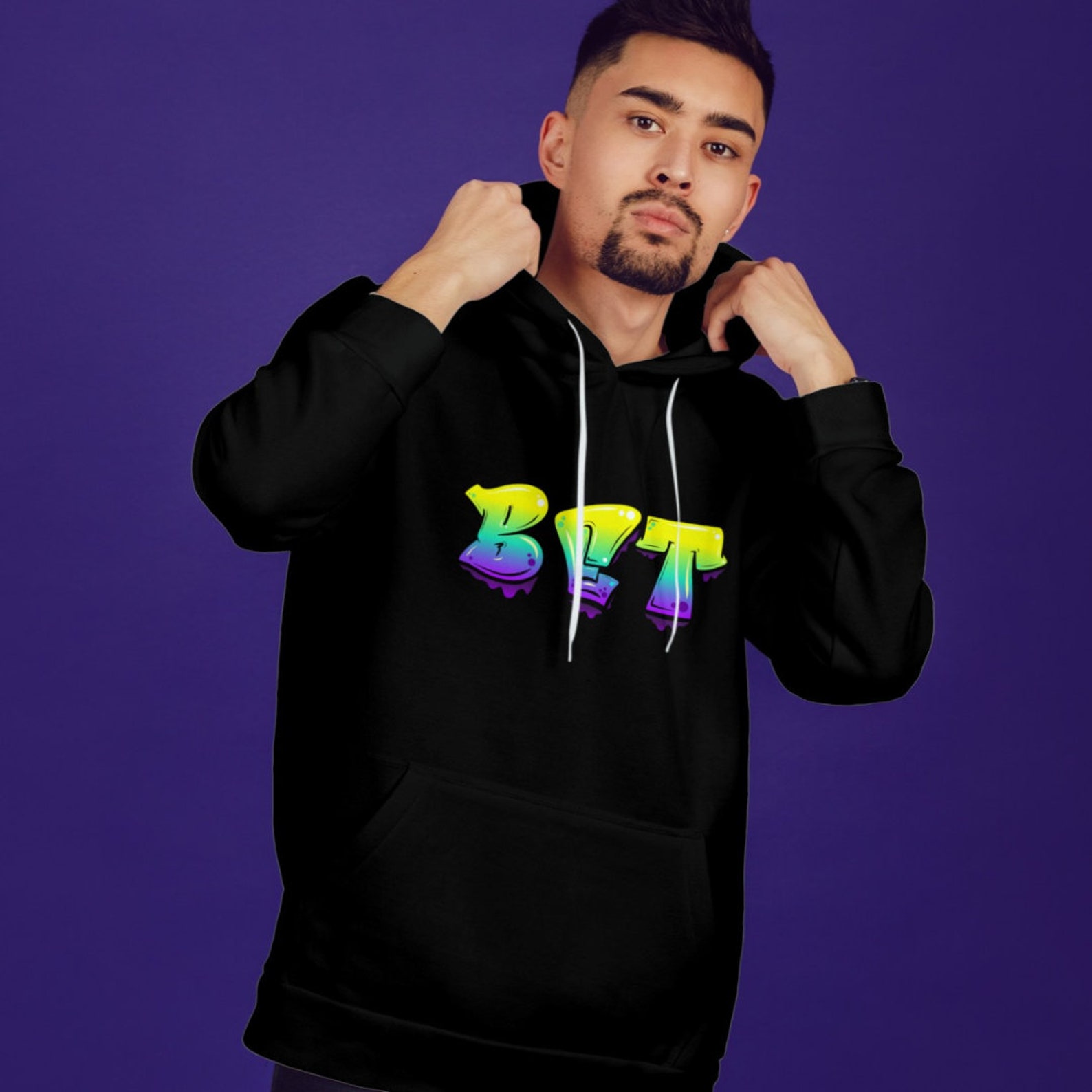 BET Graffiti Hoodie: Urban Streetwear, Hip Hop Style - Etsy