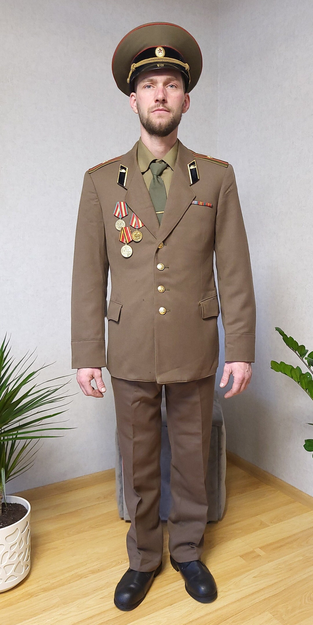 Vintage Khaki Military Uniform USSR Officers - Etsy