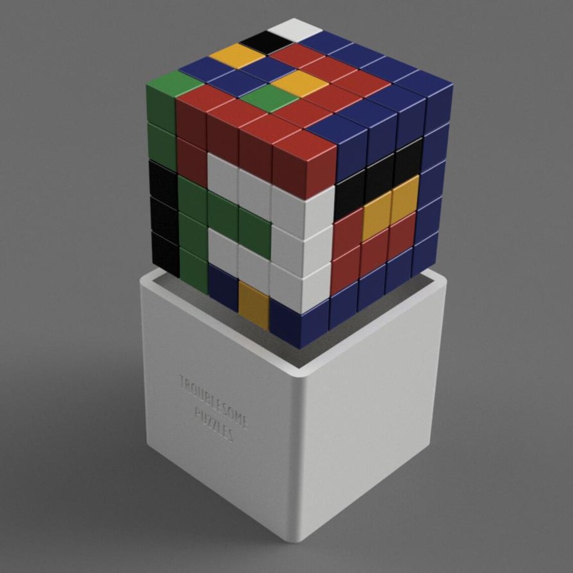 5x5x5 - 3D Printable Puzzle (puzzle #4) (level - Extremely Troublesome ...