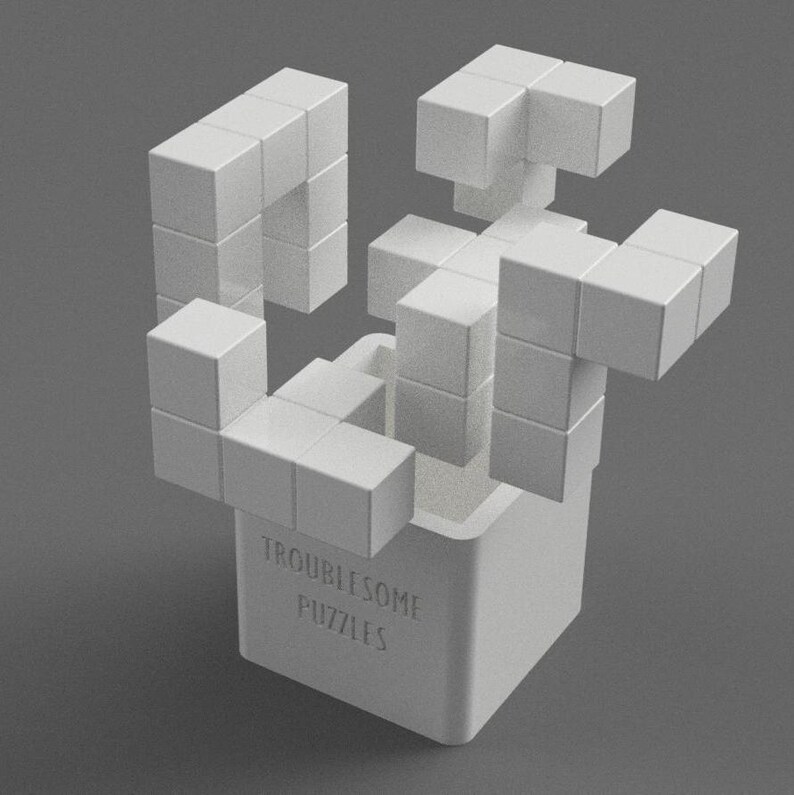 3x3x3 - 3D Printable Puzzle (puzzle #1) (level - Troublesome) - Etsy
