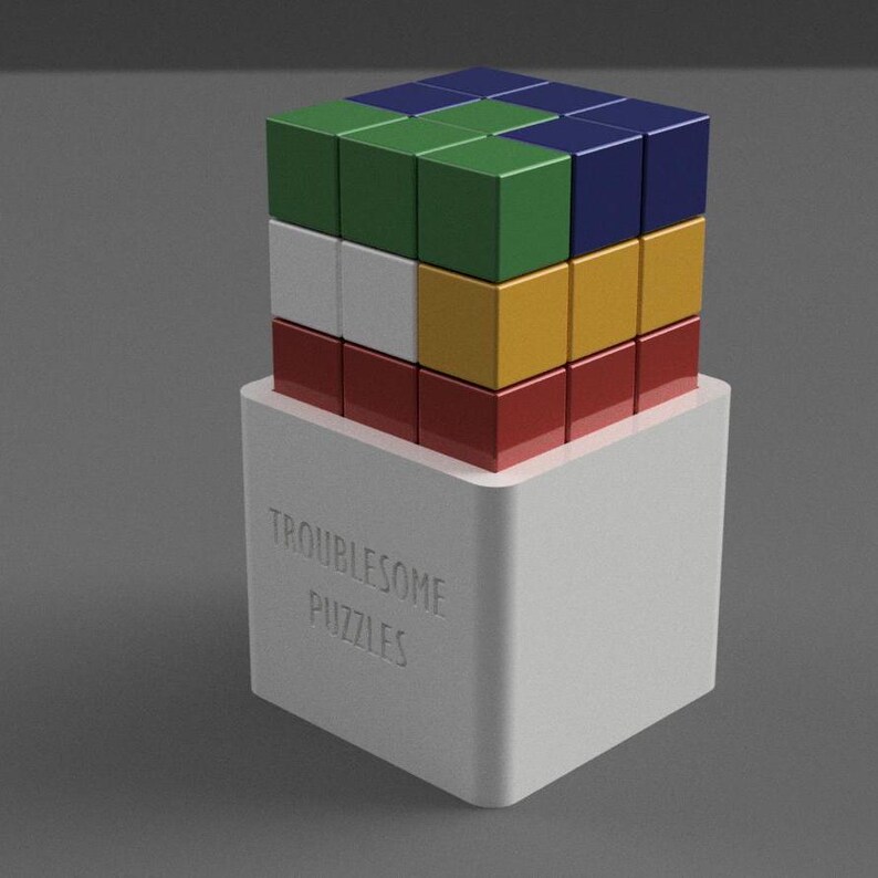 3x3x3 - 3D Printable Puzzle (puzzle #6) (level - Troublesome) - Etsy