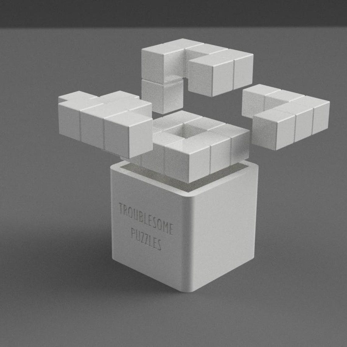 3x3x3 - 3D Printable Puzzle (puzzle #6) (level - Troublesome) - Etsy