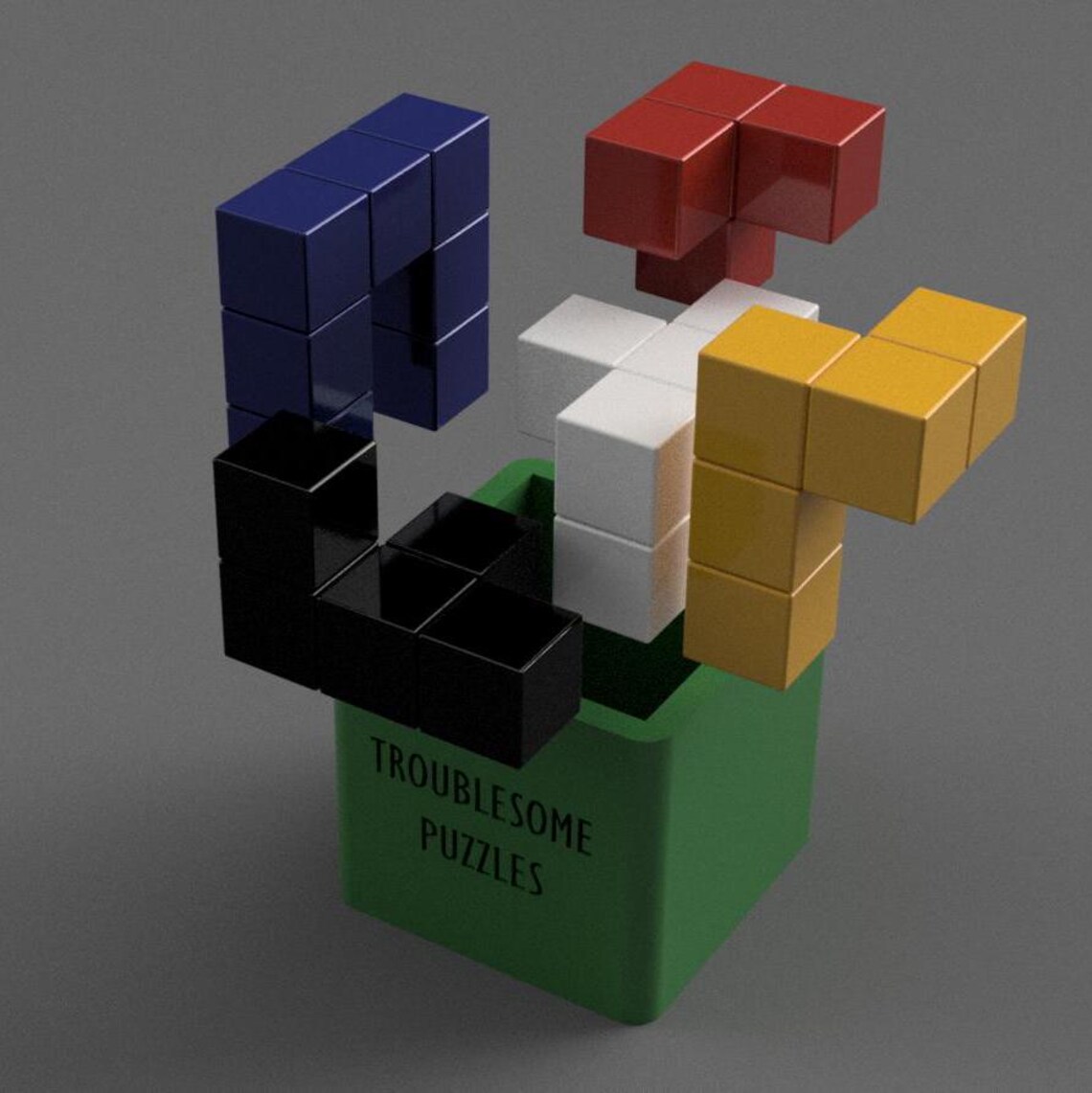 3x3x3 - 3D Printable Puzzle (puzzle #1) (level - Troublesome) - Etsy