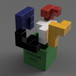 3x3x3 - 3D Printable Puzzle (puzzle #1) (level - Troublesome) - Etsy