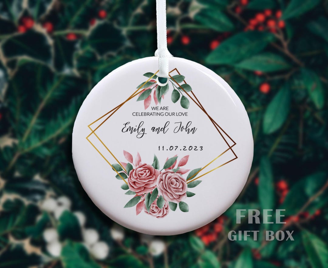 Personalized Married Keepsake , Custom Married Engaged Ornament ...