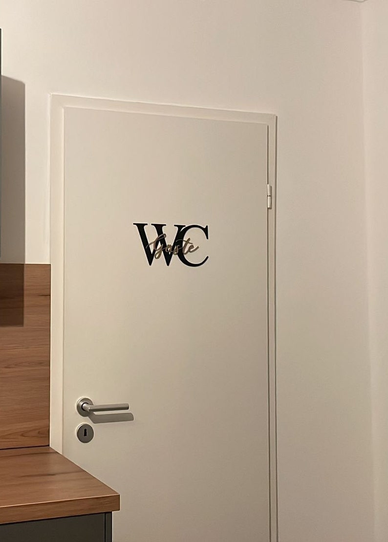 3D Door Sign I Guest Toilet I WC Lettering I Decoration for the ...