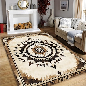 Aztec Rug, Aztec Pattern Rug, Aztec Area Rug, Faded Colors Aztec Rug ...