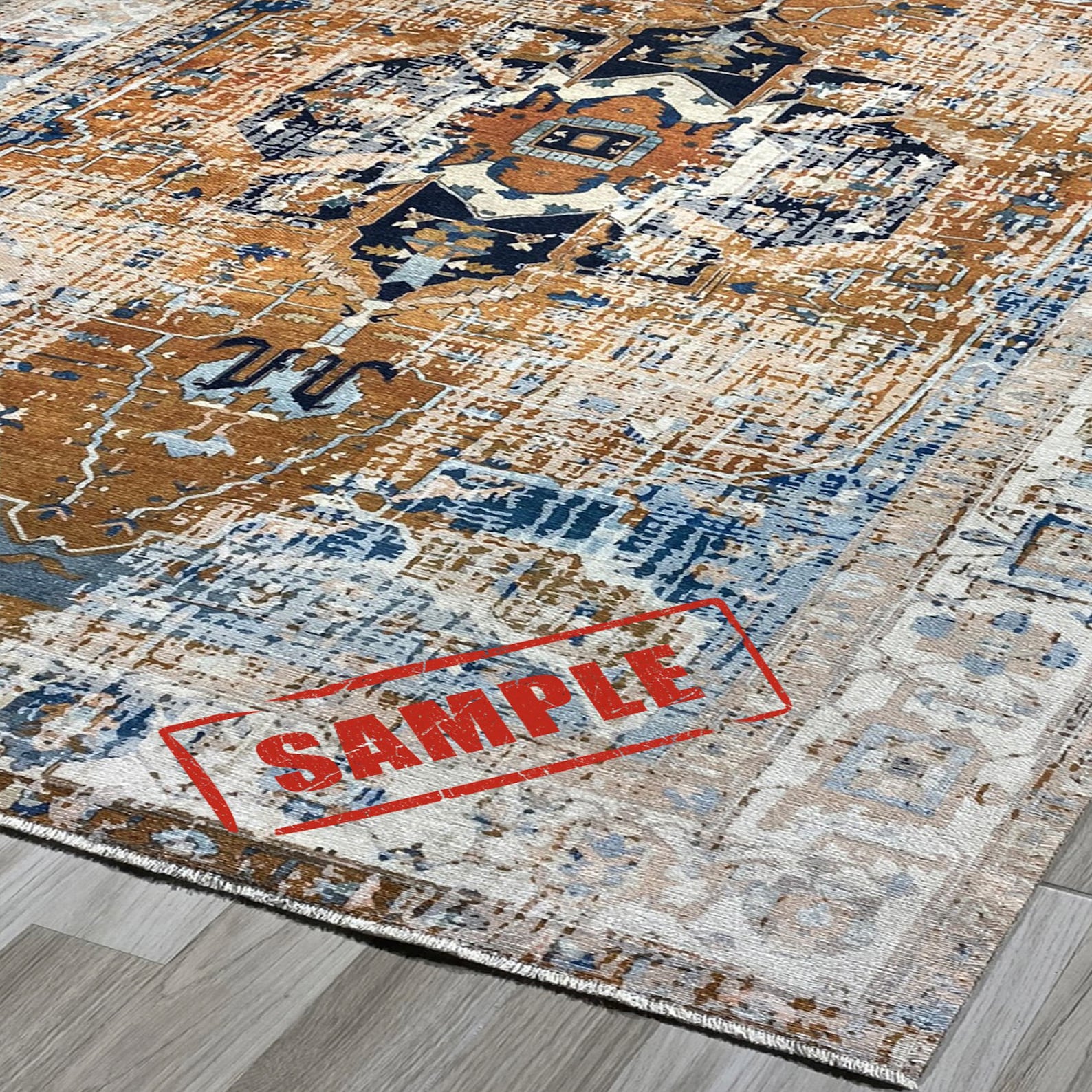 Mid Century Rug, Mid Century Modern Rug, Abstract Shapes Rug, Seamless ...