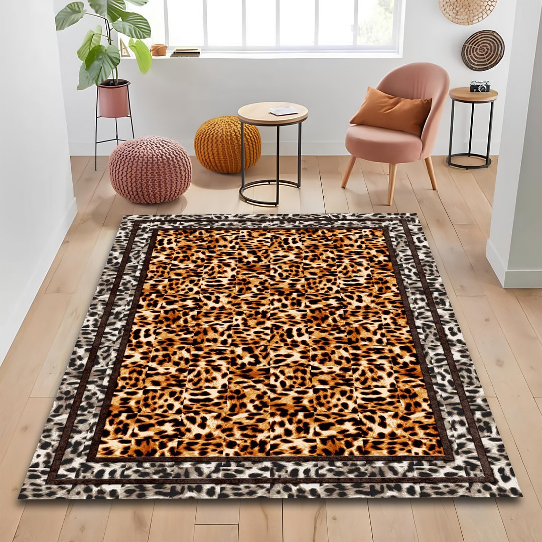 Leopard Rug, Leopard Design Rug, Leopard Pattern Rug, Animal Rug ...