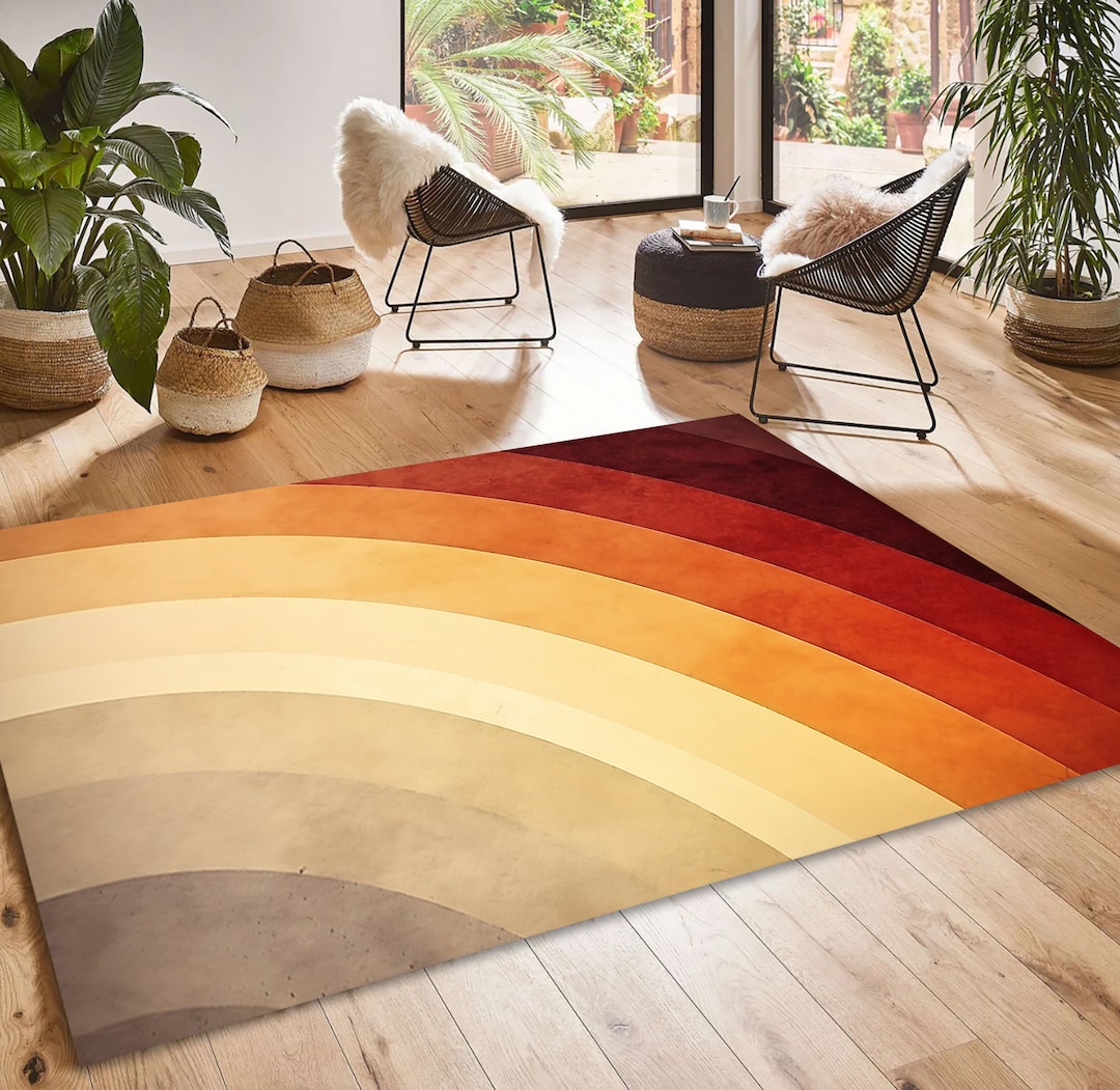 Rainbow Rug, Rainbow Design Rug, Colorful Rug, Multi Color Rug, Pastel ...