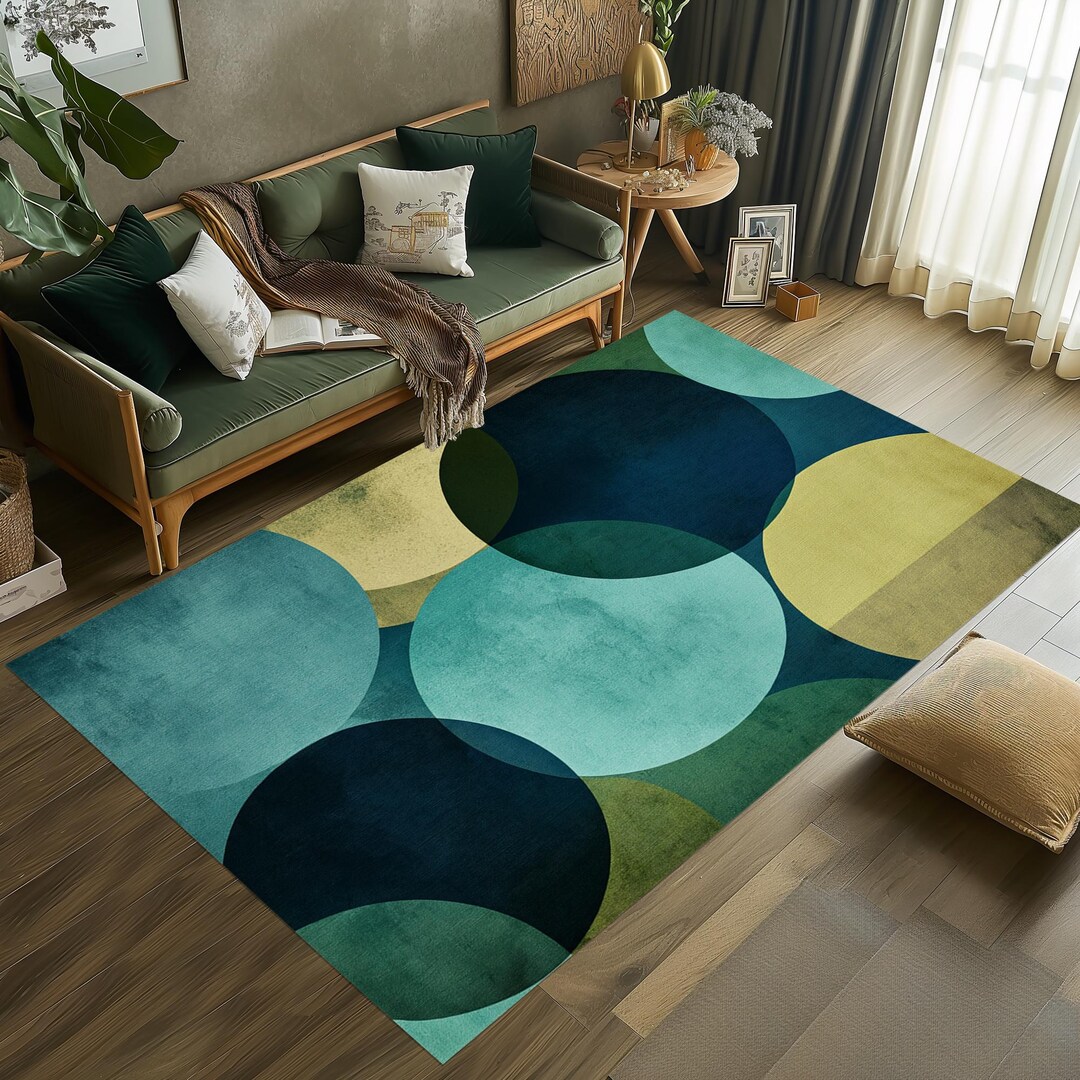 Mid Century Rug, Mid Century Modern Area Rug, Geometric Rug, Mid ...