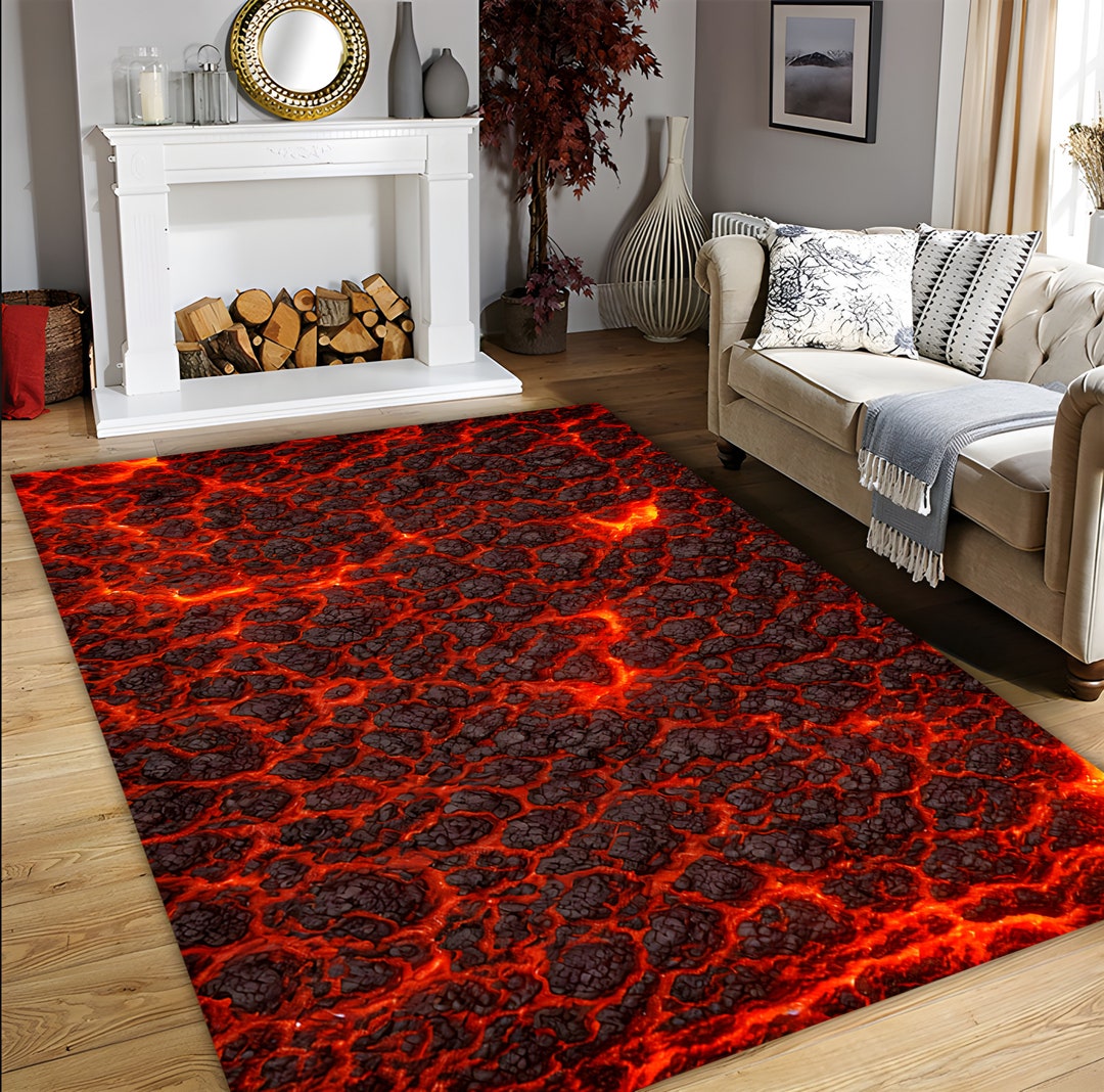 Lava Rug, Hot Lava Rug, Lava Pattern Rug, Lava Design Rug, Lava Look ...
