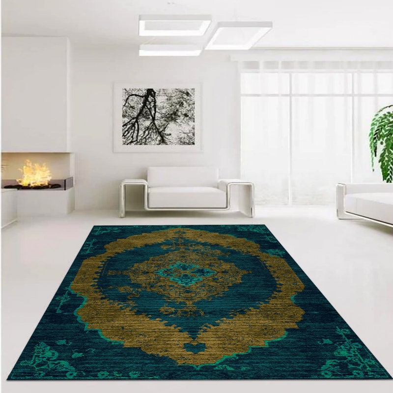 Turquoise Rug - Etsy