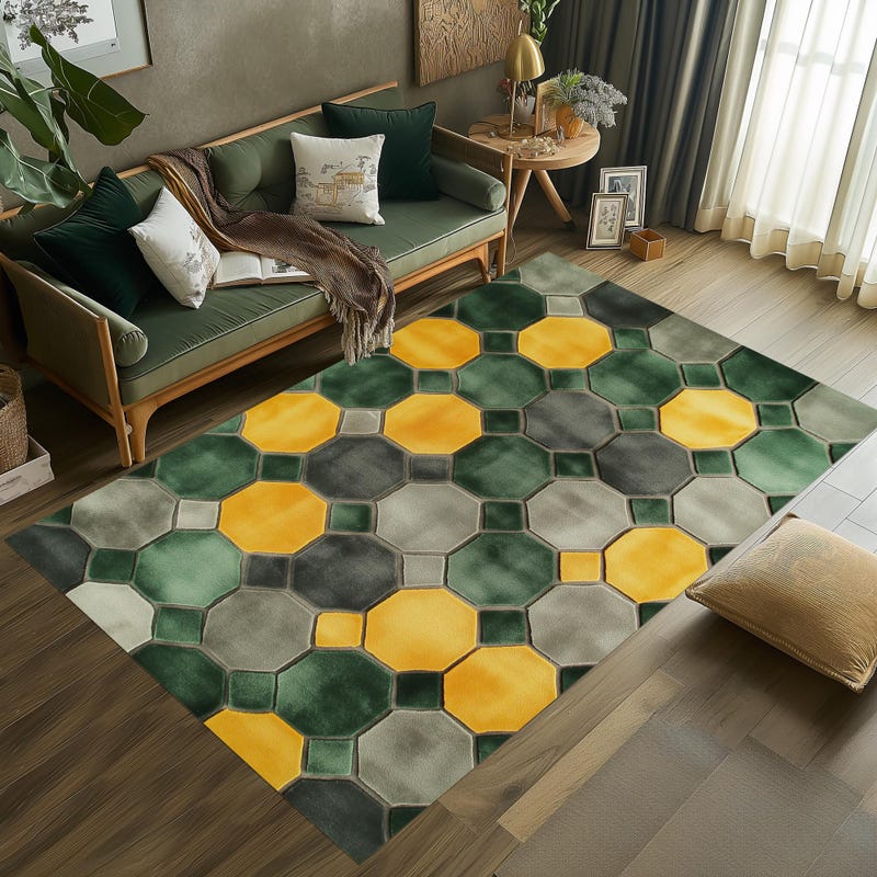 Hexagonal Rug - Etsy