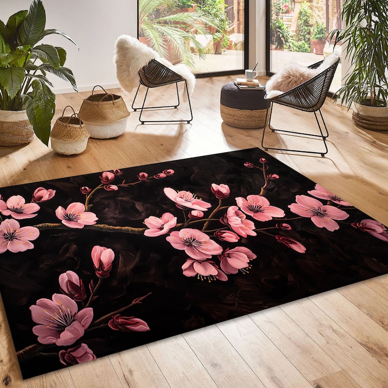 Cherry Blossom Rug - Etsy