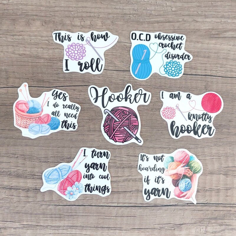Knitting Vinyl Decal - Etsy