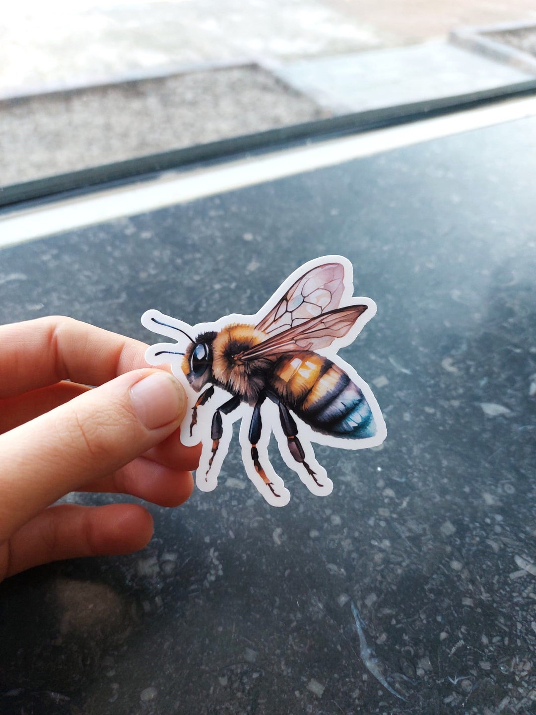 Bee Sticker Vinyl Sticker Laptop Water Bottle Sticker Waterproof One ...
