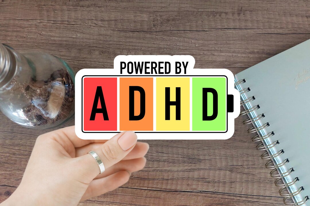 ADHD Sticker Mental Health Vinyl Sticker Neurodivergent Support Sticker ...
