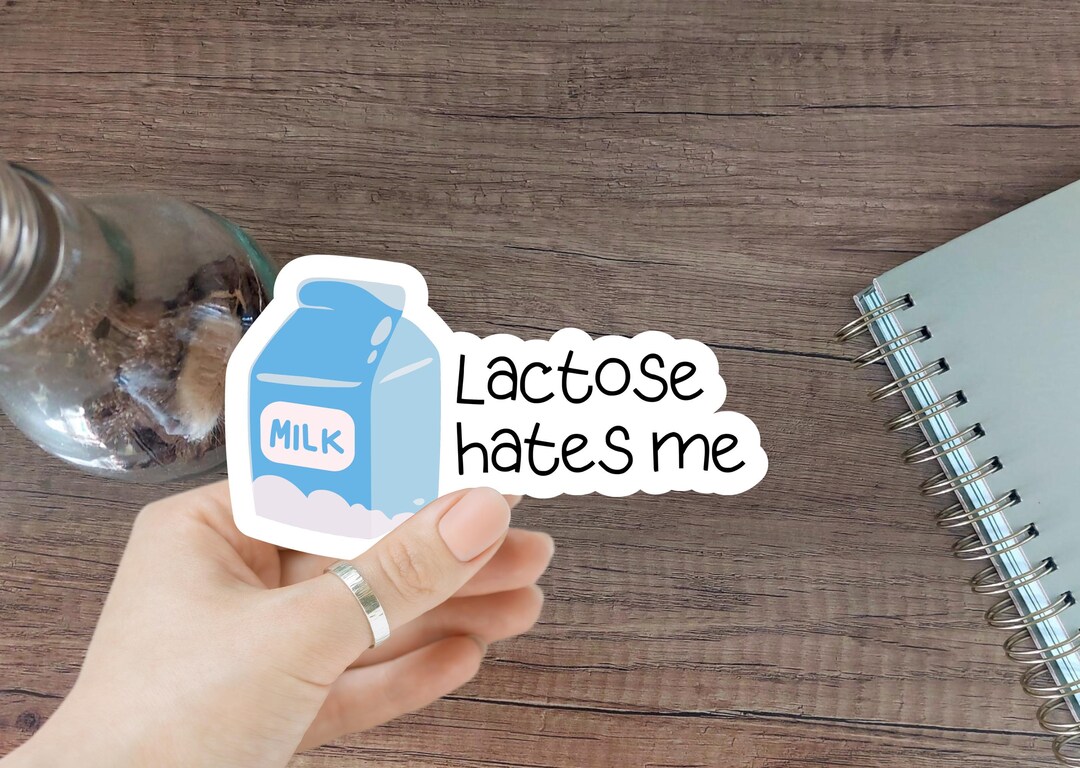 Lactose Intolerance Sticker Funny Vinyl Laptop Sticker Water Bottle ...
