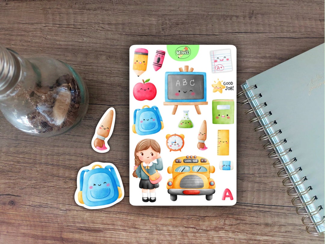 Cute School Sticker Sheet Back to School Student School Planner ...