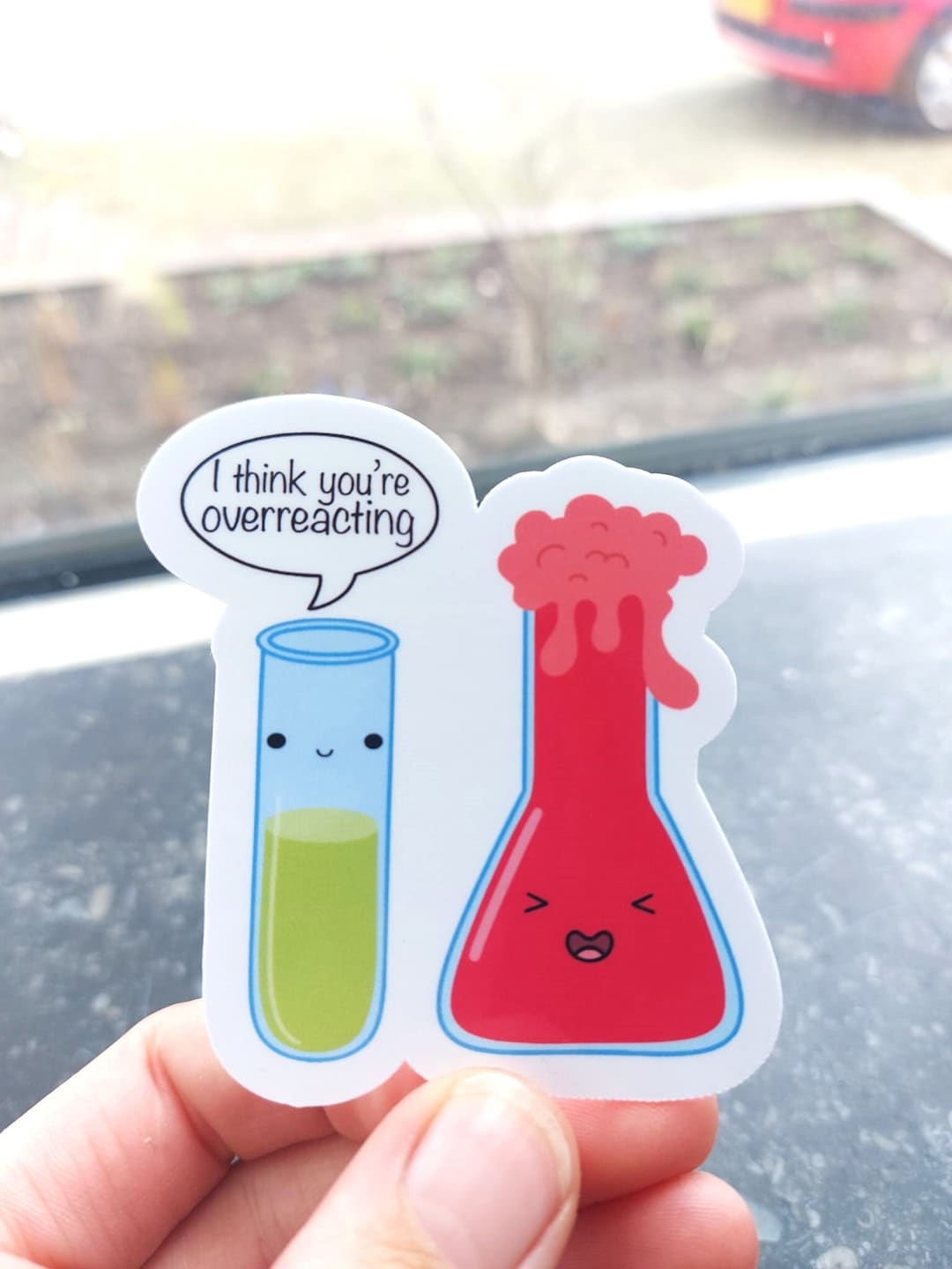 Funny Science Sticker Overreacting Vinyl Sticker Laptop Biology Lab ...