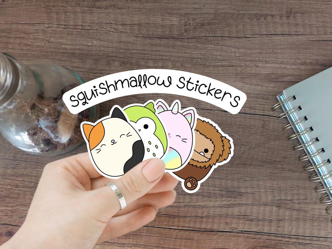 Squishmallow Sticker Set Cute Kawaii Stickers, Pastel Squishmallow ...