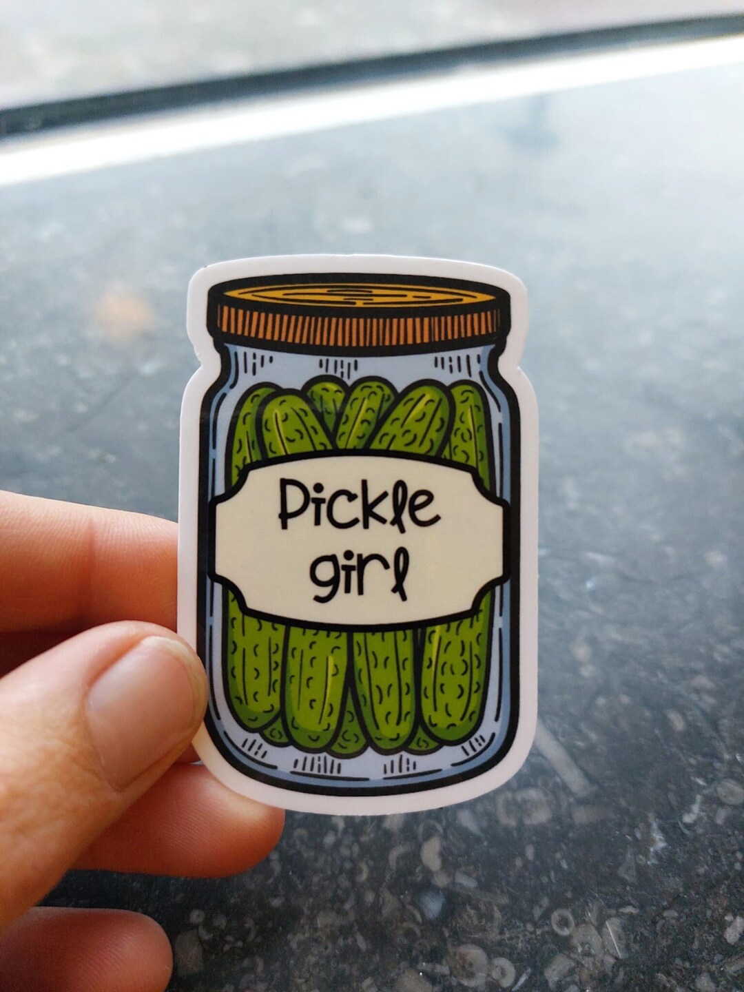 Pickle Sticker Dill Funny Pickle Girl Stickers Vinyl Laptop Sticker ...
