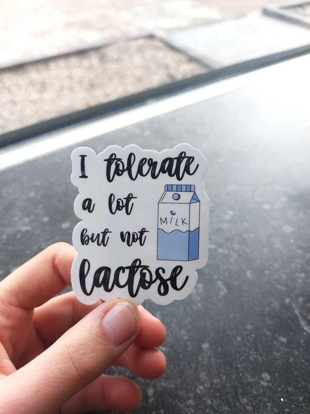Lactose Intolerance Sticker No Dairy Sticker Vinyl Waterbottle Sticker ...