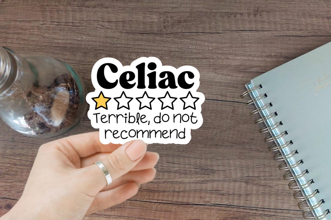 Celiac Disease Funny Sticker Gluten Free Sarcastic Vinyl Decal for ...