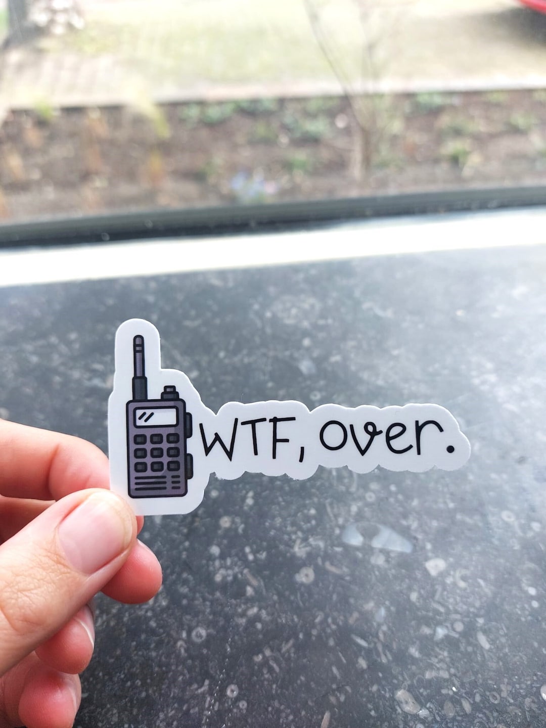Wtf Sticker Funny Walkie Talkie Vinyl Sticker Sarcastic Wtf Latop ...