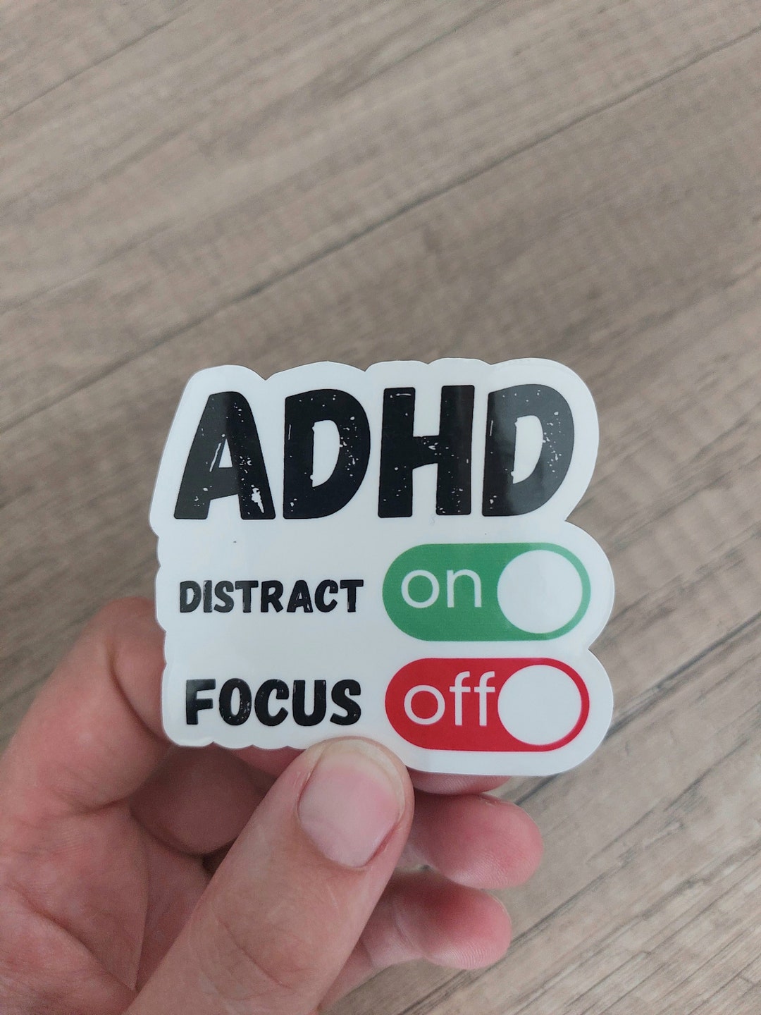Adhd Sticker Funny Quote Adhd Sarcastic Vinyl Sticker Lapotop Water ...