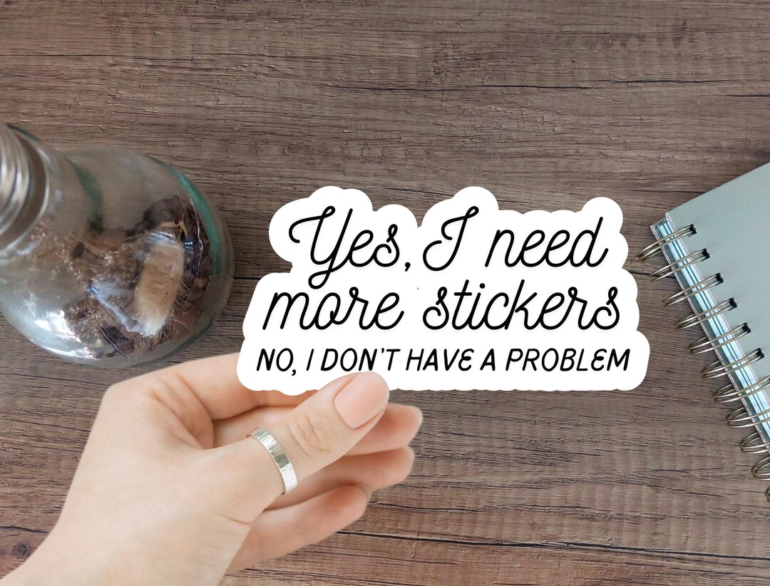 Sticker Addict Funny Sticker Vinyl Decal for Laptop Water Bottle Cute ...