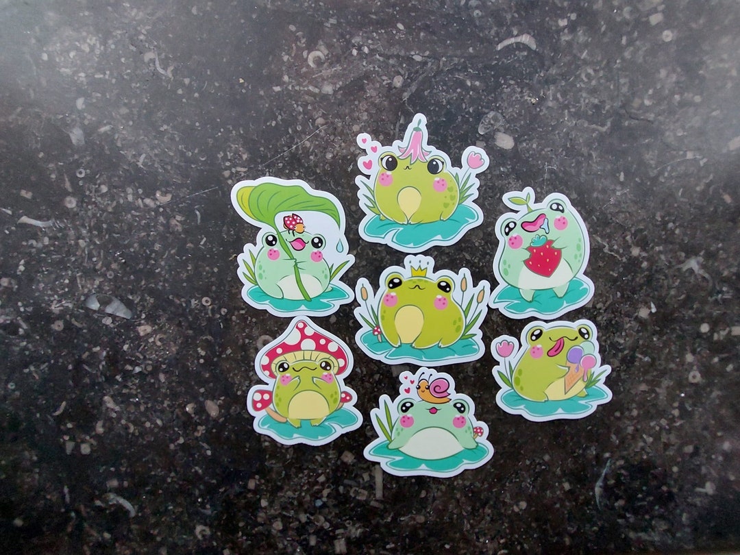 Frog Stickers Cute Froggy Laptop Sticker Water Bottle Vinyl Stickers ...