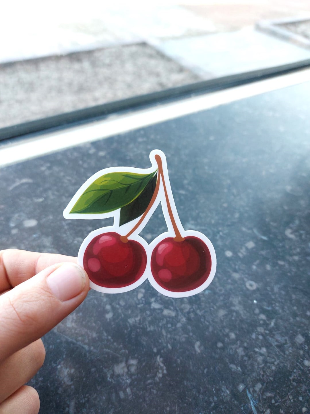 Cherry Sticker Vinyl Sticker Water Bottle Laptop Sticker Waterproof ...