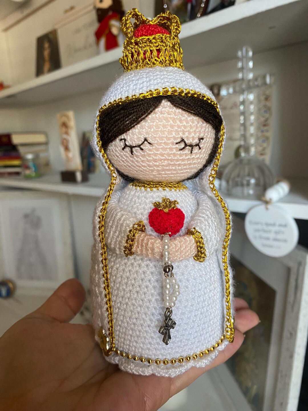 Handmade Virgencita of Fatima Doll - Amigurumi- Micro Coché Figure - Etsy