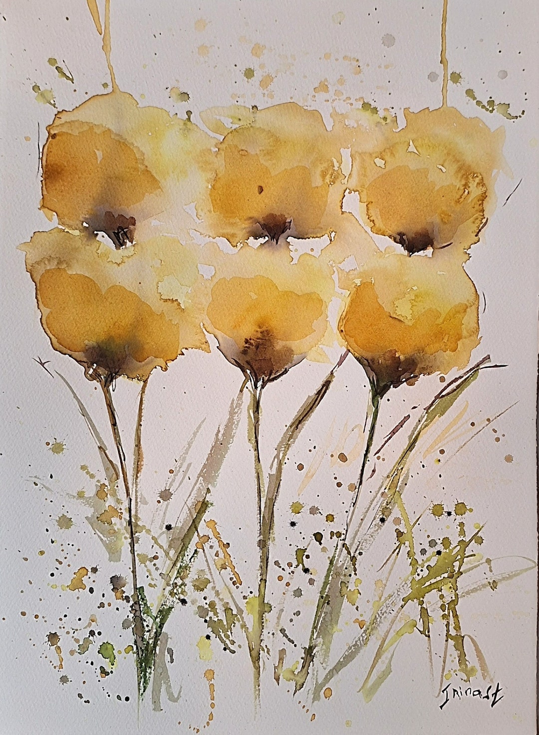 Colorful Watercolor Painting on Cotton Paper Single Painting - Etsy