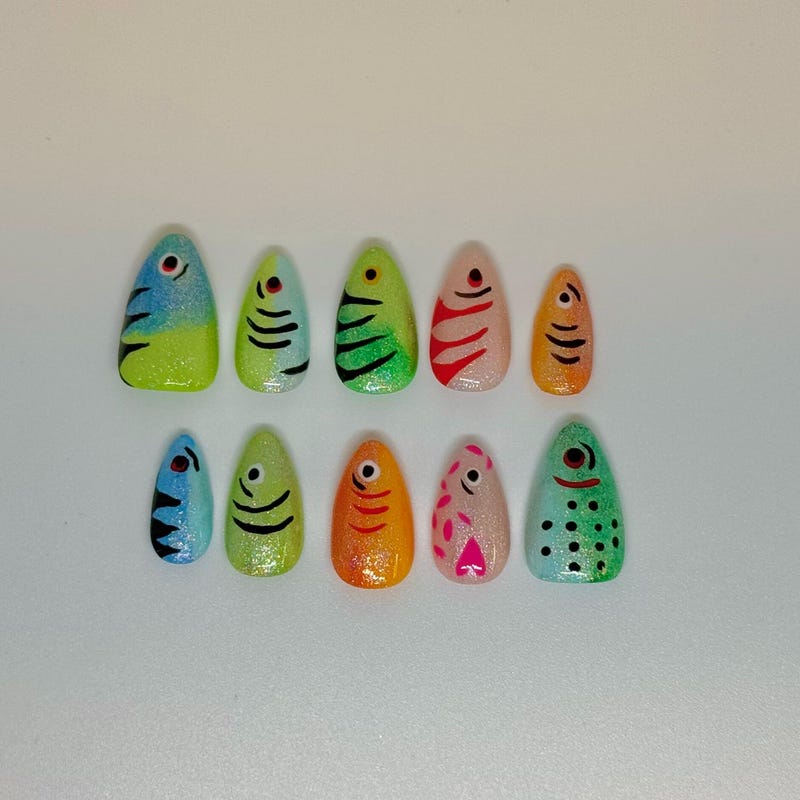 Fishing Lure Nails - Etsy