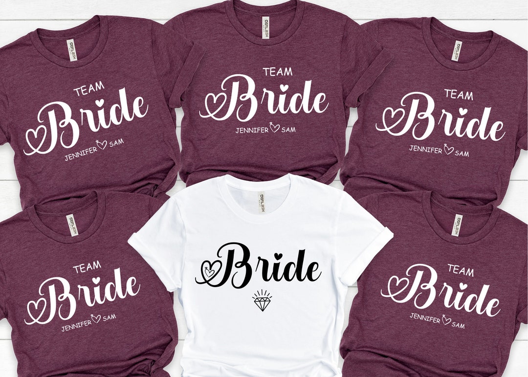 Team Bride Shirts, Bride Shirt, Bride Squad Tshirts, Hen Party T Shirts ...
