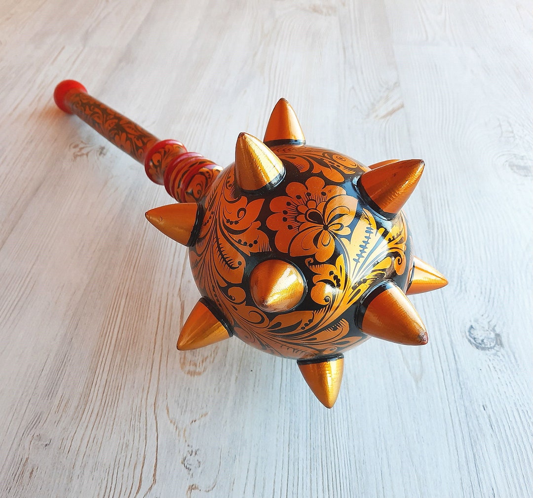 Russian Wooden Painted Souvenir Mace Bulava - Etsy