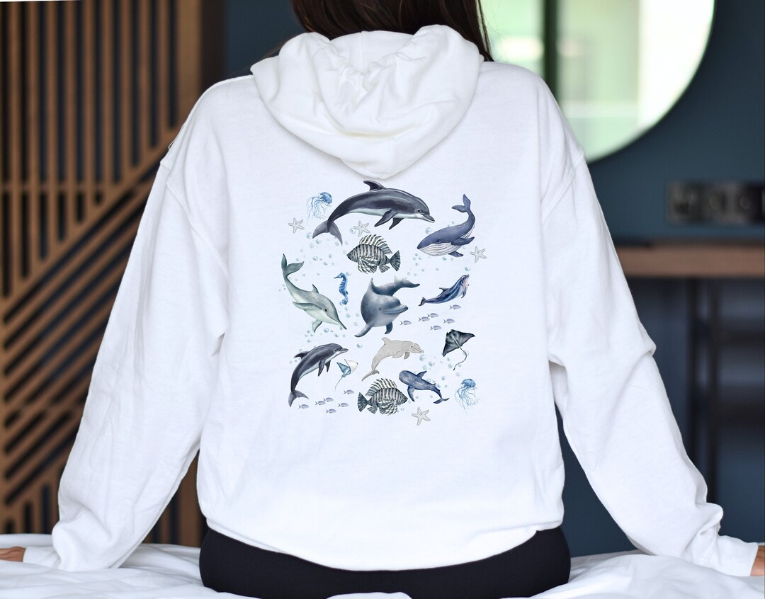 Ocean Sweatshirt Surf Beach Swimming Sea Life Sweatshirt Ocean Sealife ...