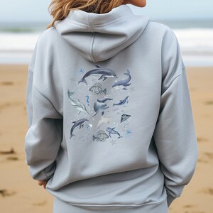 Ocean Sweatshirt Surf Beach Swimming Sea Life Sweatshirt Ocean Sealife ...